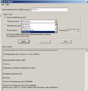 PortQueryUI – GUI tool that can be used for troubleshooting port ...