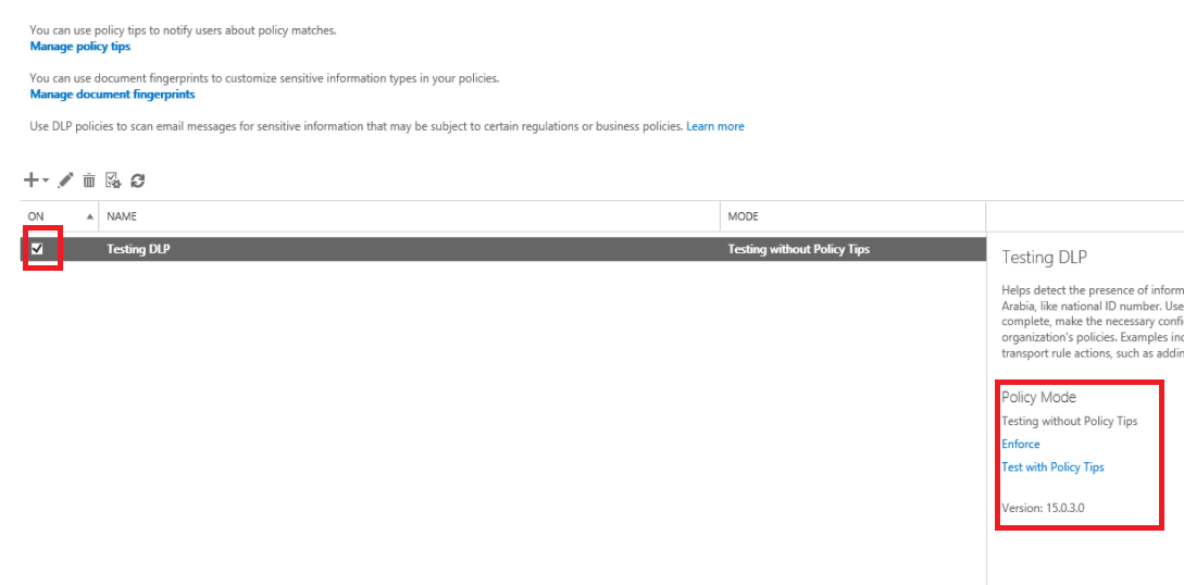 Exchange 2016 policy tips explained | EzCloudInfo