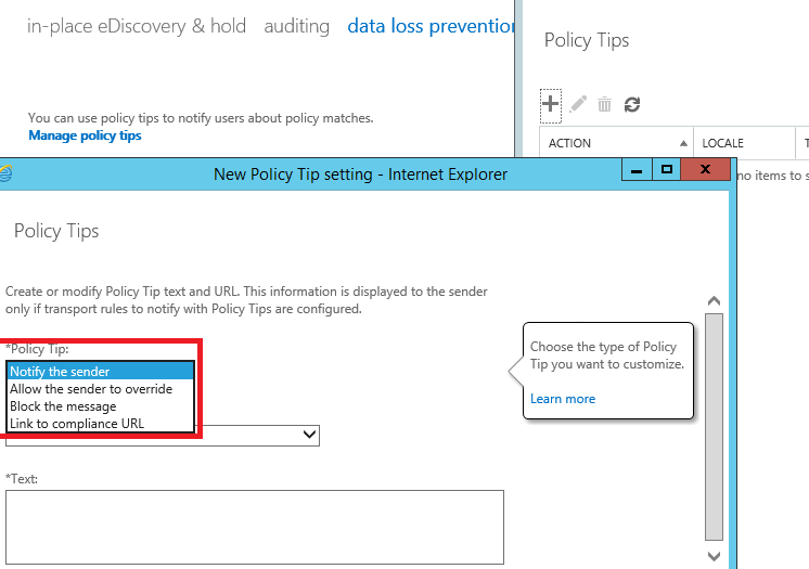Exchange 2016 policy tips explained | EzCloudInfo