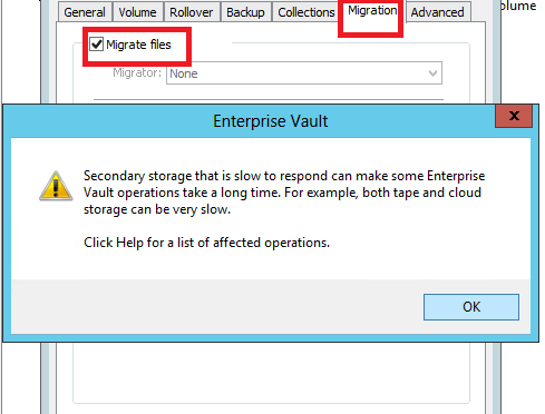 There has been an error installing the Enterprise Vault Cloud Storage ...
