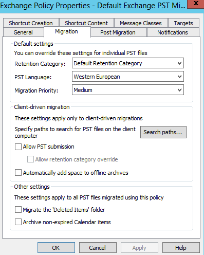 Configure Enterprise Vault Server Driven PST migration | EzCloudInfo