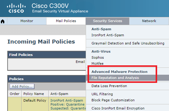 Email Security – Enable Sand Boxing ATP on Cisco Iron Port | EzCloudInfo