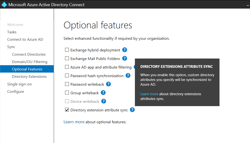 Extend local AD extension attributes to Azure AD in a non-hybrid ...
