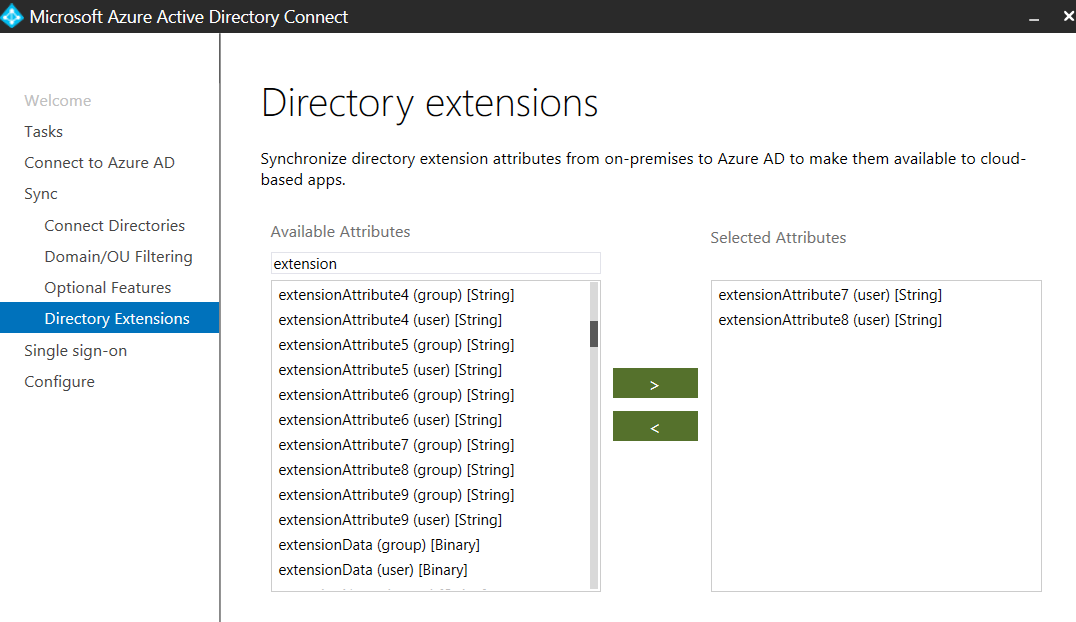 Extend local AD extension attributes to Azure AD in a non-hybrid ...