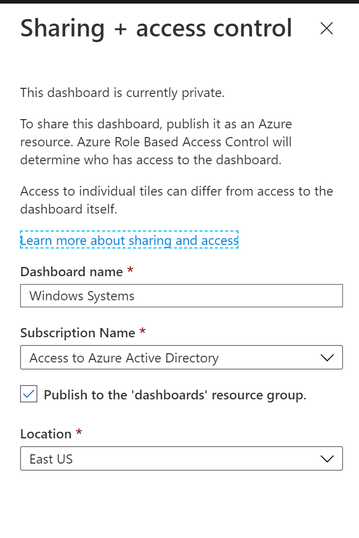 Create Azure Dashboards for workbooks created from log analytics for ...