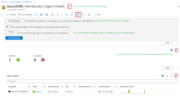 Create Azure Dashboards for workbooks created from log analytics for ...