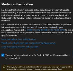 Enable Modern Authentication on Microsoft Teams Room Devices | EzCloudInfo